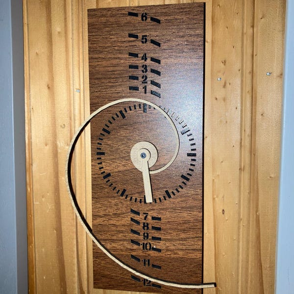 Fibonacci Wooden Clock – Minimalist Silent Handcrafted Desk & Wall ...