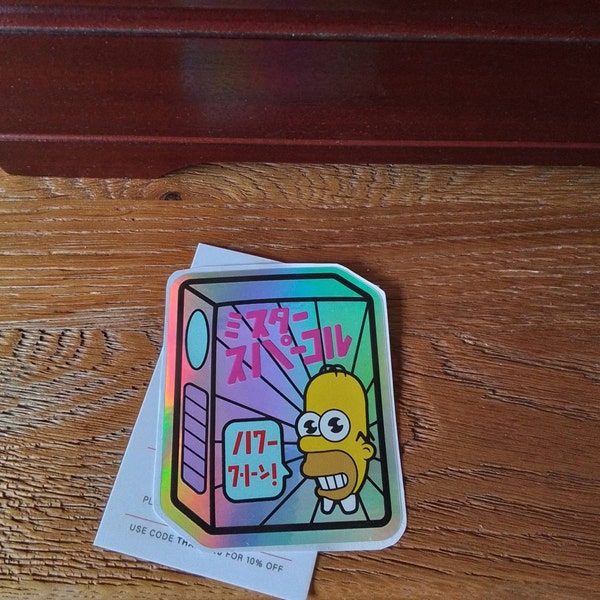 The Simpsons Mr Sparkle Sticker - Rainbow Foil Hologram - Etsy
