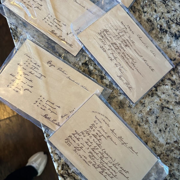 Recipe Cards, Handwritten Engraved Recipe, Custom Fridge Magnet ...