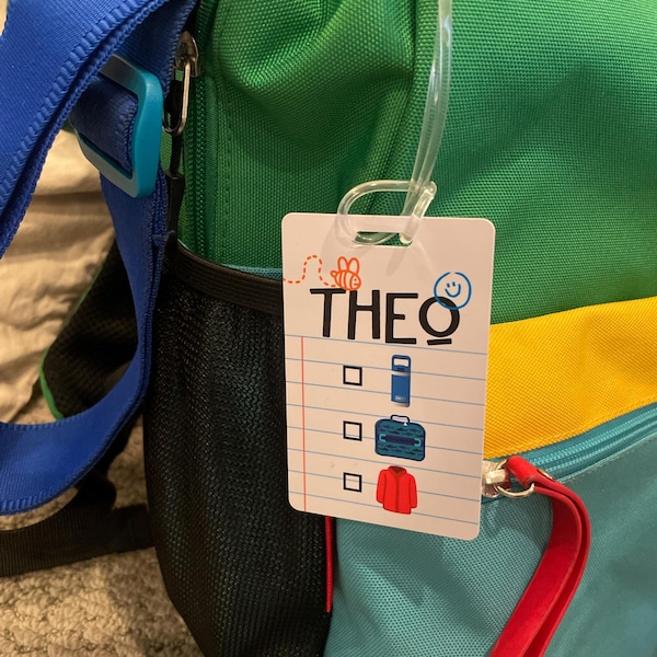 Customizable Kid's School Transportation Bag Tag - Etsy