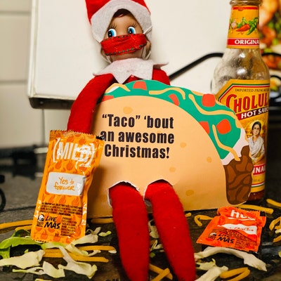 Christmas Elf Taco, Elf Prop, Elf Taco, Instant Download, Christmas Elf ...