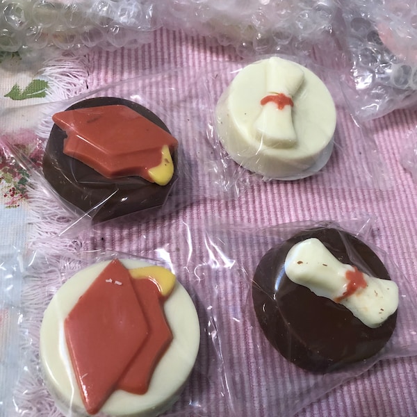 Chocolate Graduation Cookies (12), Graduation Chocolate Cookie, Diploma ...
