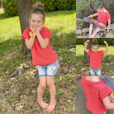 Hayden Tee kidz Crochet Pattern Easy/intermediate - Etsy