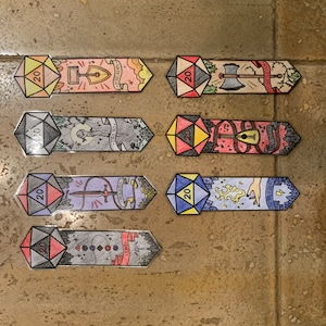 Printable Dungeons and Dragons D20 Class Bookmarks | Coloured and Non ...