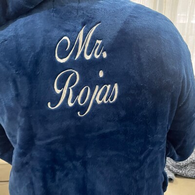 Custom Robes Hooded, Customized Bathrobes, Fleece Warm Kimono, Winter ...