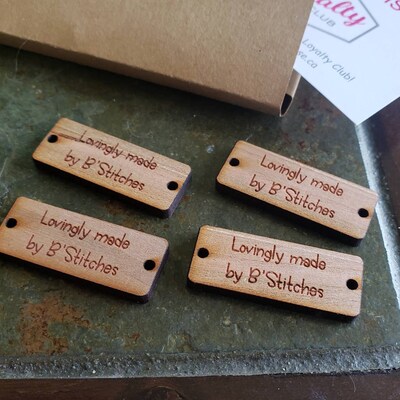 SOLID WOOD Tags, 25 Custom Tags, Logo Tag, Wood Custom Tag ...