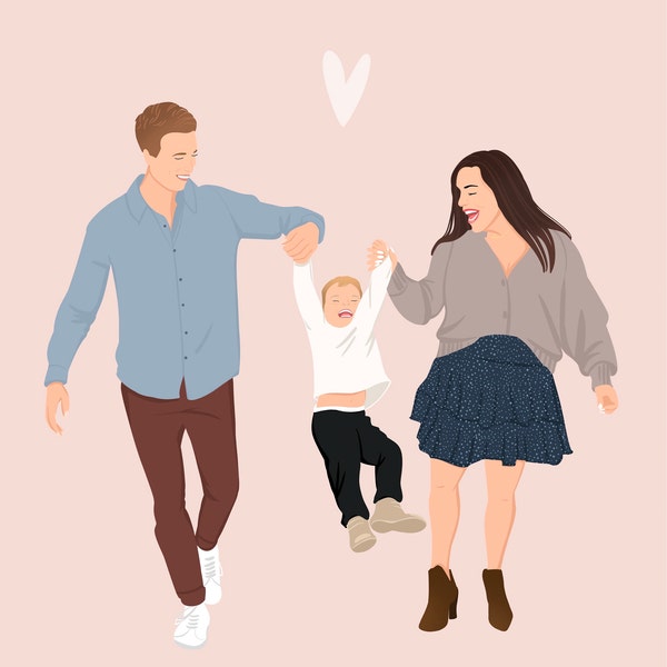 Custom Portrait Friends, Custom Portrait, Friends Gift, Friends ...