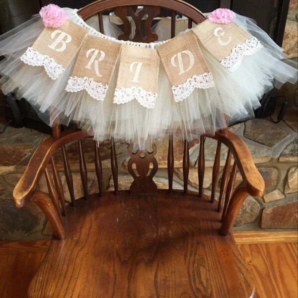 Bride Burlap and Lace Banner, Shabby Chic, Bridal Shower Decor, Wedding ...