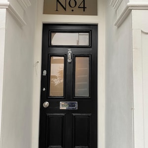 White Modern Fanlight Door Number, Modern House Number, Modern Style ...