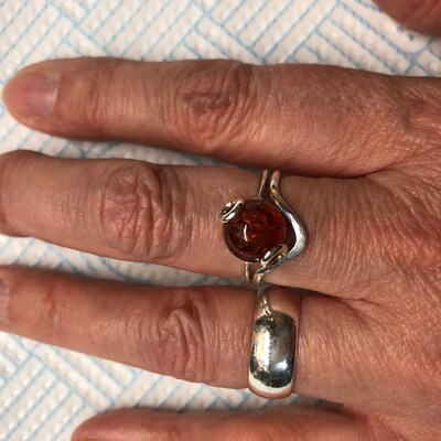 Sterling Silver Fidget Ring, Anxiety Ring, Spinner Ring, Fiddle Ring ...