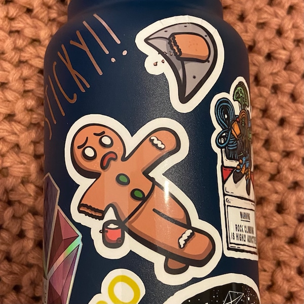 Gingerbread Man Rock Climbing / Bouldering Kiss-cut Sticker - Etsy