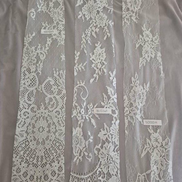 White Floral Lace Applique for Bridal Dress, Flower Lace Patches, Lace ...