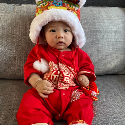 Dragon Chinese Baby Tang Suit 12m W/ Tiger Shoes and Accessories, for ...