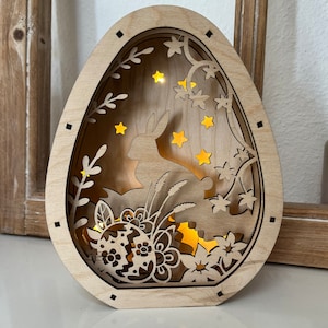 Easter Eggs 4 Different Pattern Options Laser Files, Wooden Easter ...