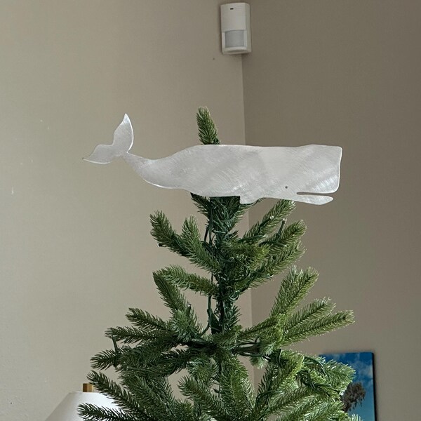 Nantucket Whale, Christmas Tree Topper, Wreath Decoration, Holiday ...