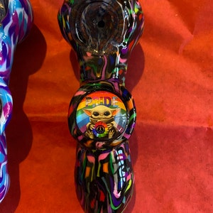 Custom Space Stitch Glass Smoking Pipe Girly Pipes Unique | Etsy