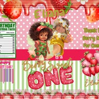 Strawberry Baby Girl Clipart, 9 PNG, Afro Black Baby Girl, Cute ...