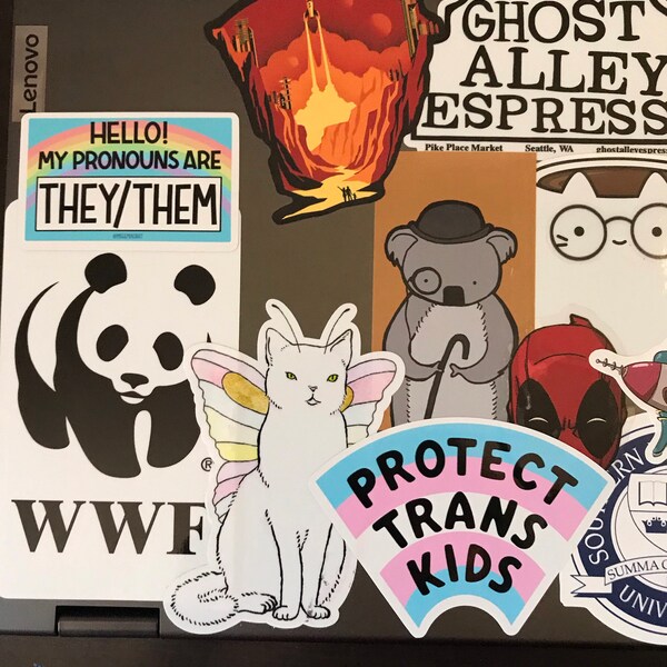 THEY/THEM Name-tag Sticker - Etsy