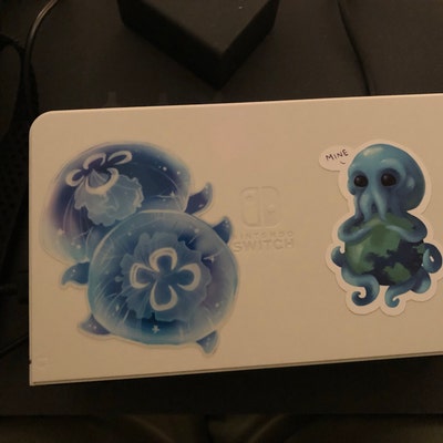 Moon Jellyfish Translucent Vinyl Stickers - Etsy