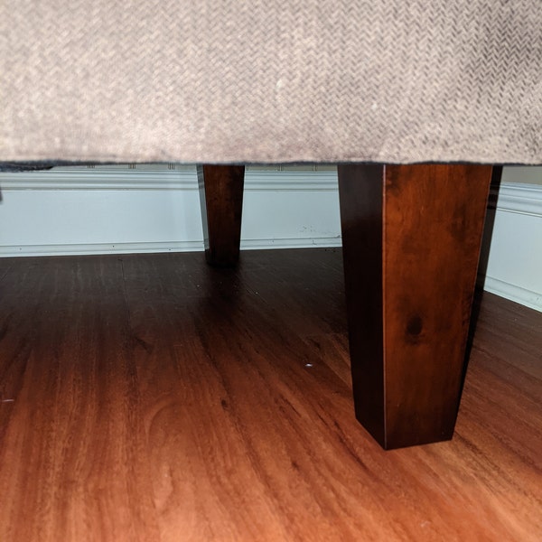 8" Wood Tapered Dark Walnut Finish Sofa/couch/chair Furniture Legs ...