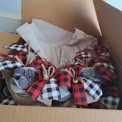 Farmhouse Decor Farmhouse Garland Buffalo Plaid Decor - Etsy