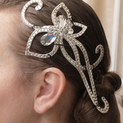 Rhinestone Dance Hairpiece, Ballroom Jewelry, Latin Dance Dress ...