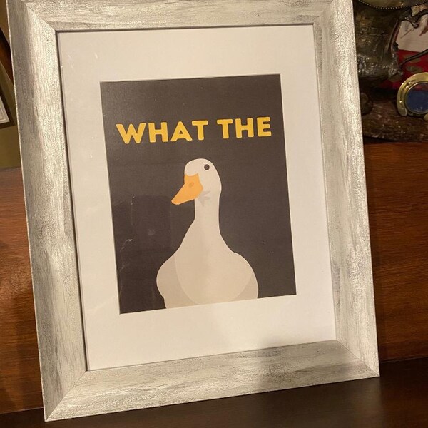 Silly Goose Wall Print: Printable Funny Duck Goose Illustration - Pink ...