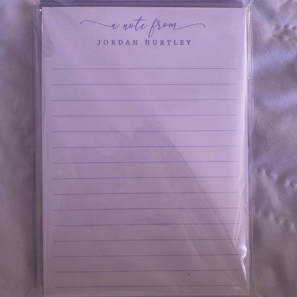 Personalized Notepad - CLASSY a NOTE FROM - Modern Social Stationery ...