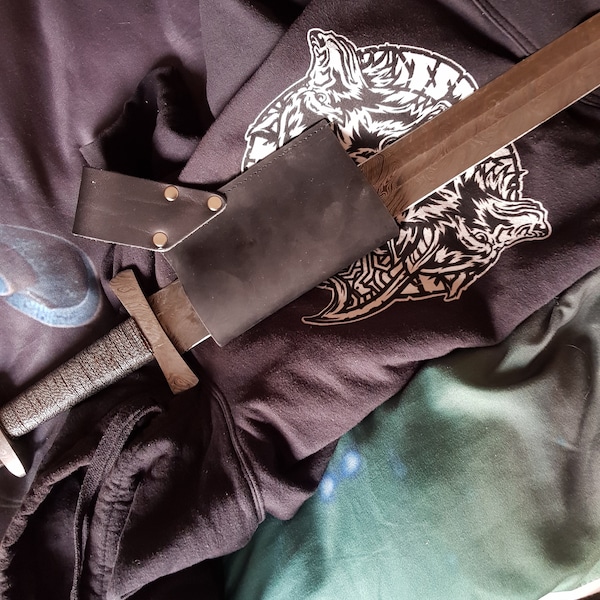 Leather Sword Holder Frog, Larp Cosplay Costume Scabbard, Ambidextrous ...