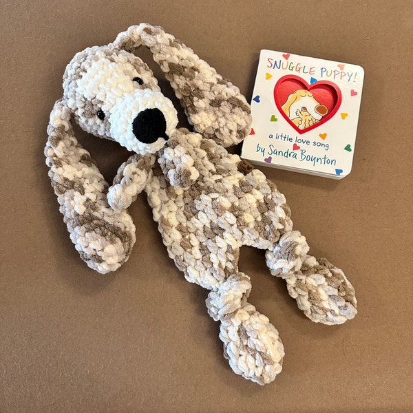 Hunley Hound + Teacup Pup Knotted Lovey — Crochet Dog PATTERN - Etsy
