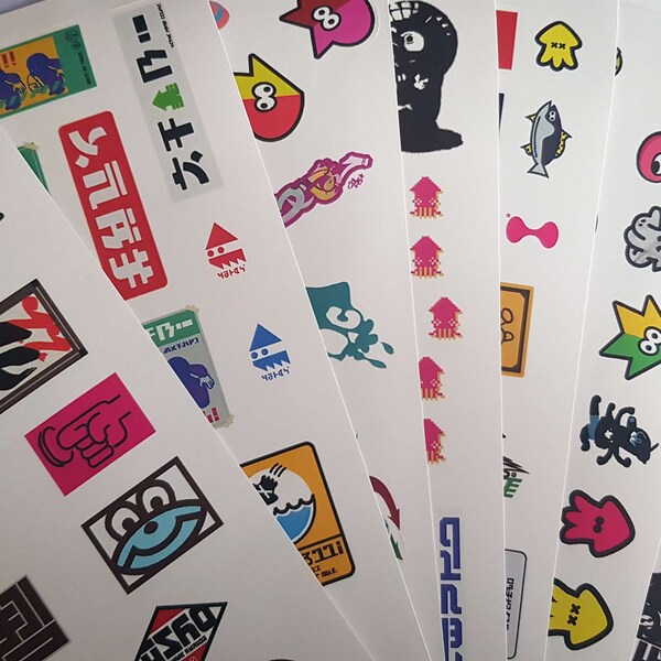 Splatoon Stickers Splatoon Inspired Fan-art Badge Stickers 100 ...