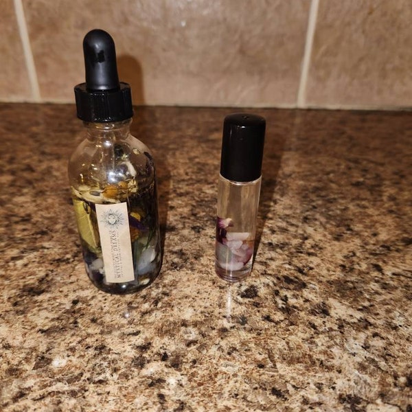 Mystical Dreams Botanical & Crystal Infused Oil- Intention Oil ...