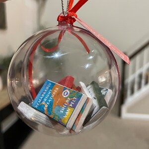 Custom Miniature Book & Media Ornament, Year of Books Ornament - Etsy