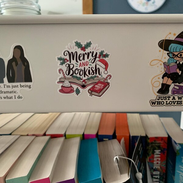 Stack of BOOKS Stickers Bookish Stickers Book Stickers Library Stickers ...