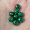 Reconstituted Malachite Smooth Round Sizes 6mm, 8mm, 10mm, 12mm- in ...