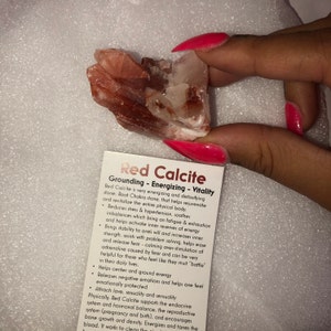 Raw Red Calcite Rough Red Calcite Raw Red Calcite Stone Healing ...