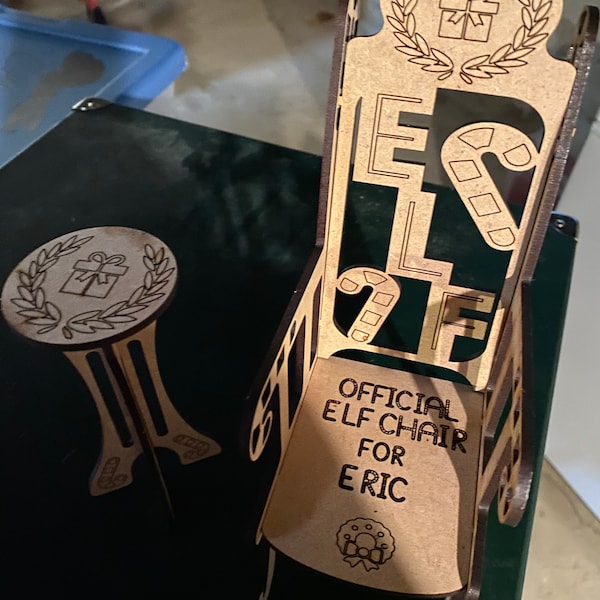 Personalized Christmas Elf Chair and Table Wood Doll Furniture, Elf ...