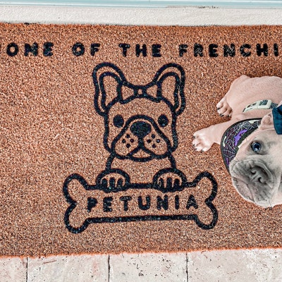 French Bulldog Doormat, Frenchie Door Mat, French Bulldog Gifts, French ...