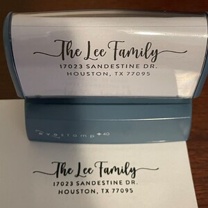 Family Monogram Return Address Stamp Personalized Custom - Etsy