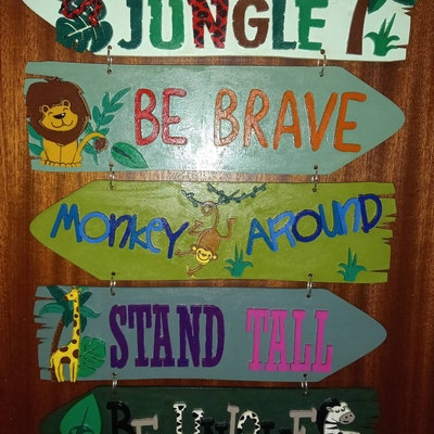 Blank Craft Kit Laser Cut Wooden MDF Direction Sign Theme Kids - Etsy