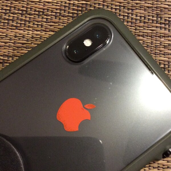 Orange Color Changer Overlay for Apple iPhone X Logo Vinyl Sticker ...