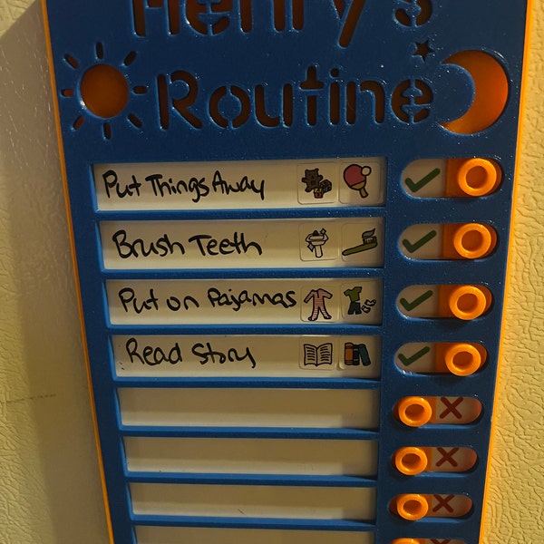 Sliding Routine Chart, Chore Chart, Daily Checklist, Kids Daily Tasks ...