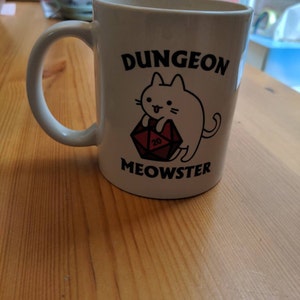 Dungeon Meowster Mug Funny Dnd Dungeon Master Gift for Cat Lovers - Etsy