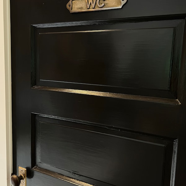 Solid Brass Door Signs - WC, Vintage Antique Victorian Cast Metal ...