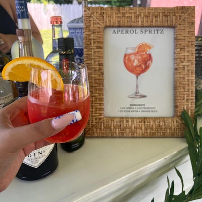Aperol Spritz Art Print Bar Cart Decor Cocktail Poster Party Signature ...