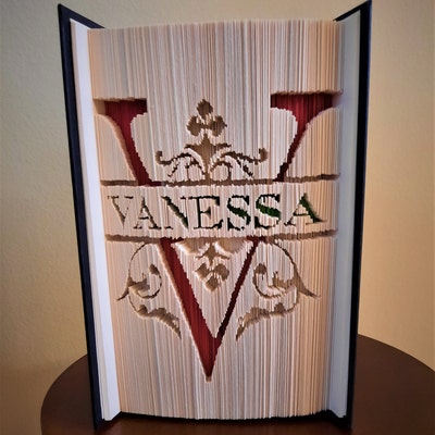 Book Folding Cut and Fold Monogram Pattern Any Letter/word - Etsy