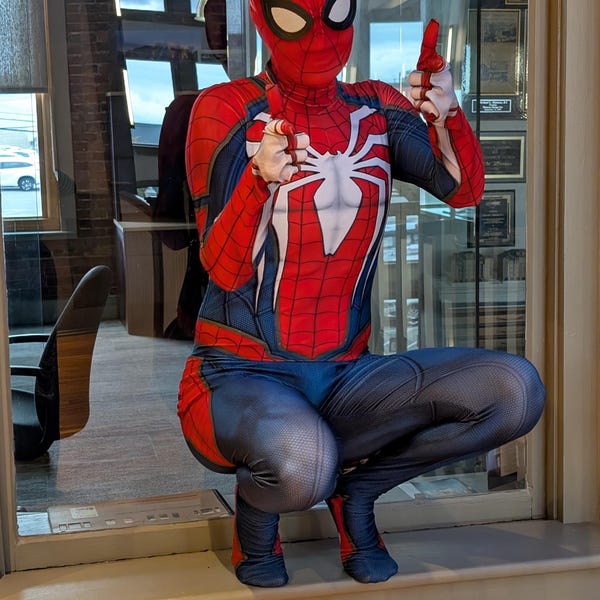 Scarlet Ben Rilley Spider Spider Suit Cosplay Costumedetached Mask - Etsy