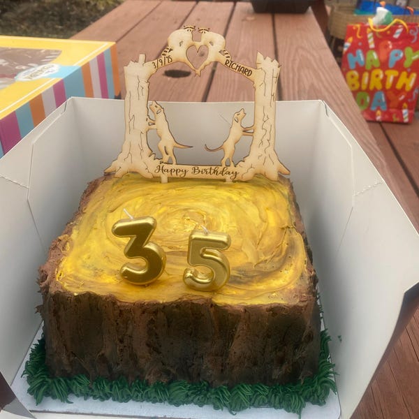 Couple Dirt Bike Cake Topper | Boy and Girl Mud Bikes | Made of Wood ...