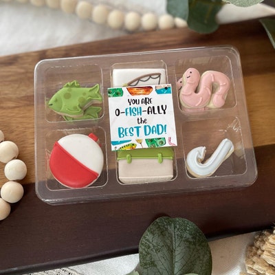 You Are O-FISH-ALLY the Best Dad Father's Day Cookie Tag, 2 Square ...