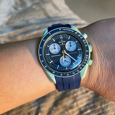 Orange Rubber Watch Strap for Omega X Swatch Speedmaster Moonswatch - Etsy